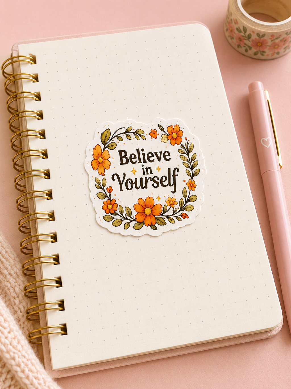 Boho Motivational Sticker Sheet | Cottagecore Floral Vinyl Stickers ...